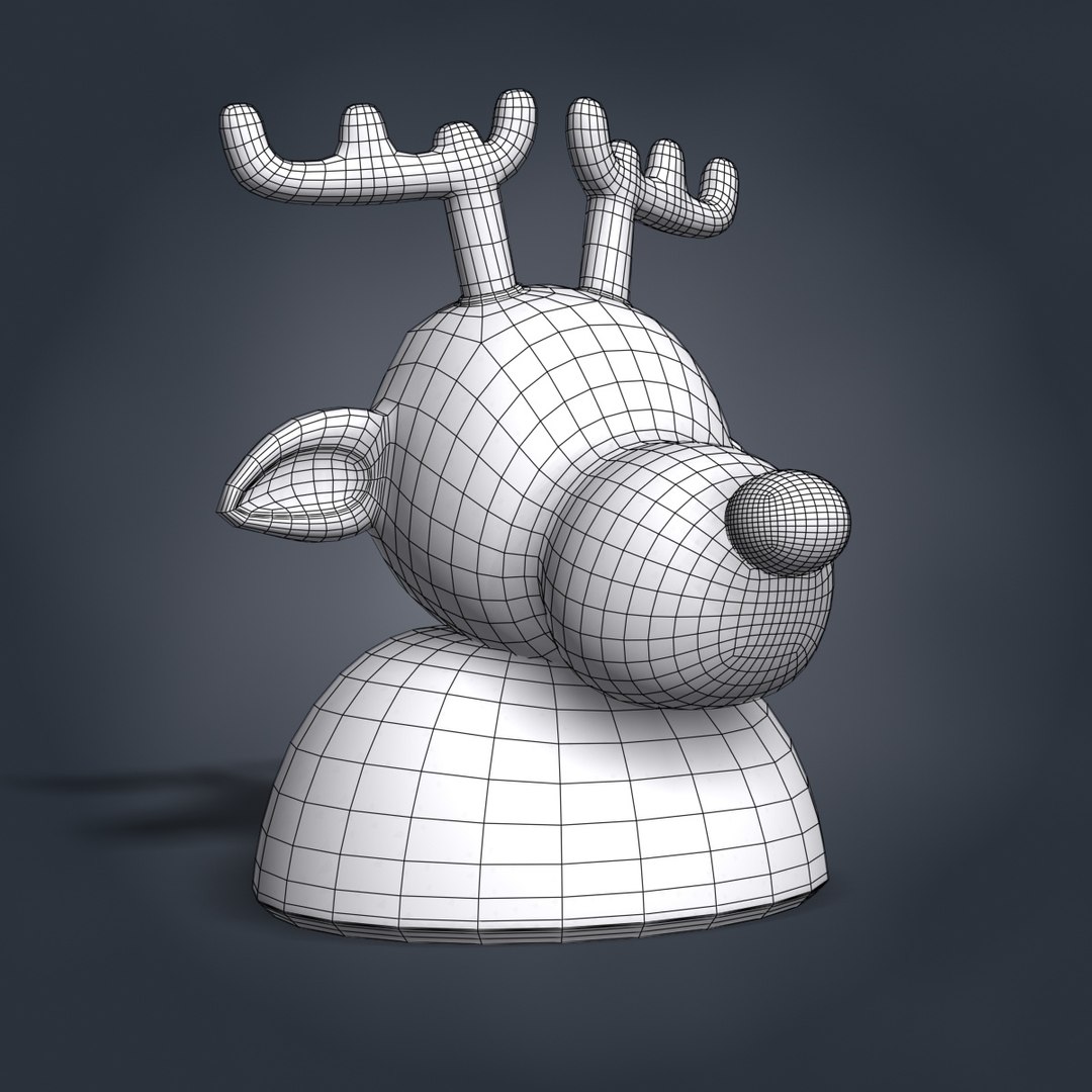 Reindeer Rudolf Statue Figure Max