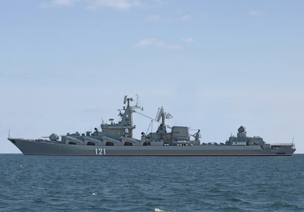 missile cruiser moskva warship 3d model