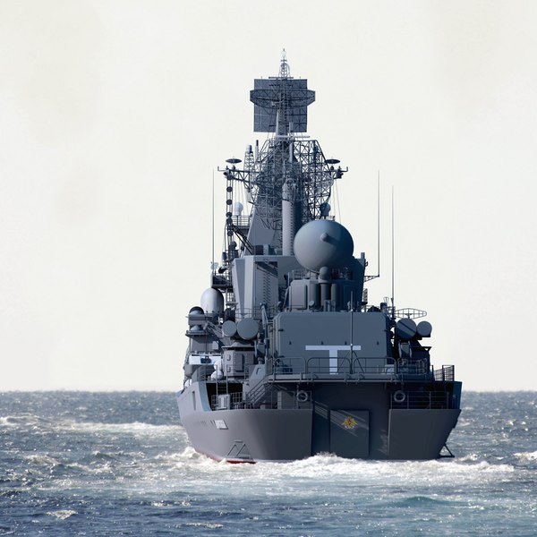 missile cruiser moskva warship 3d model