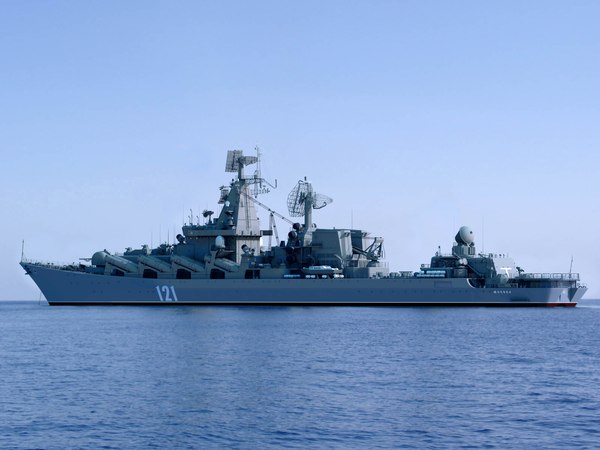 missile cruiser moskva warship 3d model