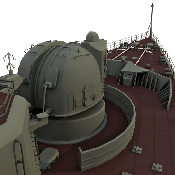 missile cruiser moskva warship 3d model