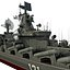 Missile Cruiser Moskva Warship 3d Model