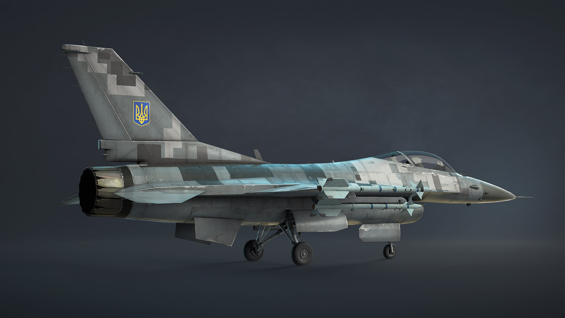 F-16 Fighting Falcon Game Ready 3D - TurboSquid 2100343