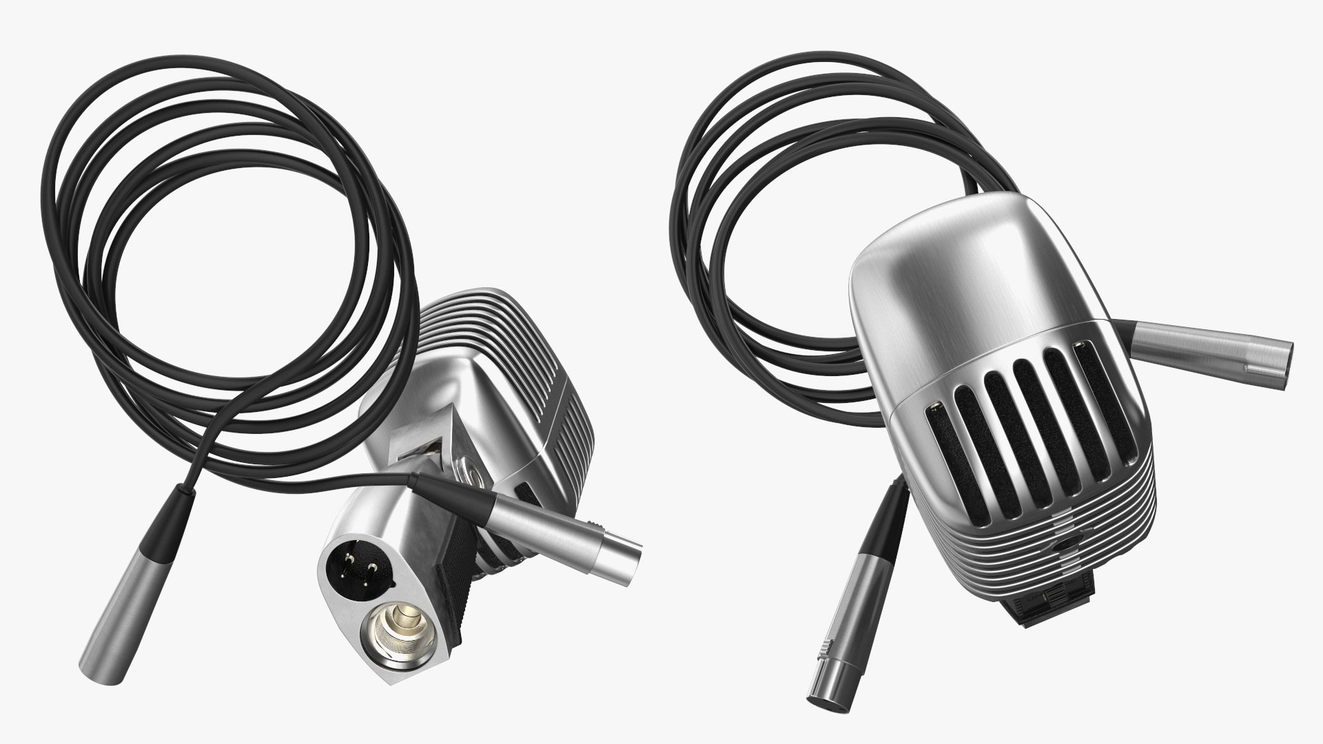 Vintage Microphone Shure And Cable Model - TurboSquid 2243454