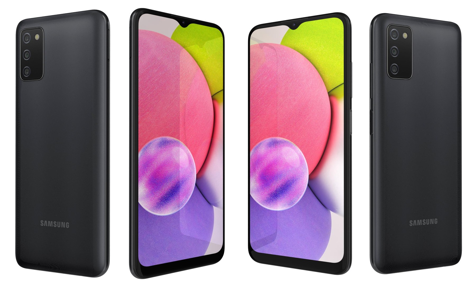 Samsung Galaxy A03s Black 3D Model - TurboSquid 1786714
