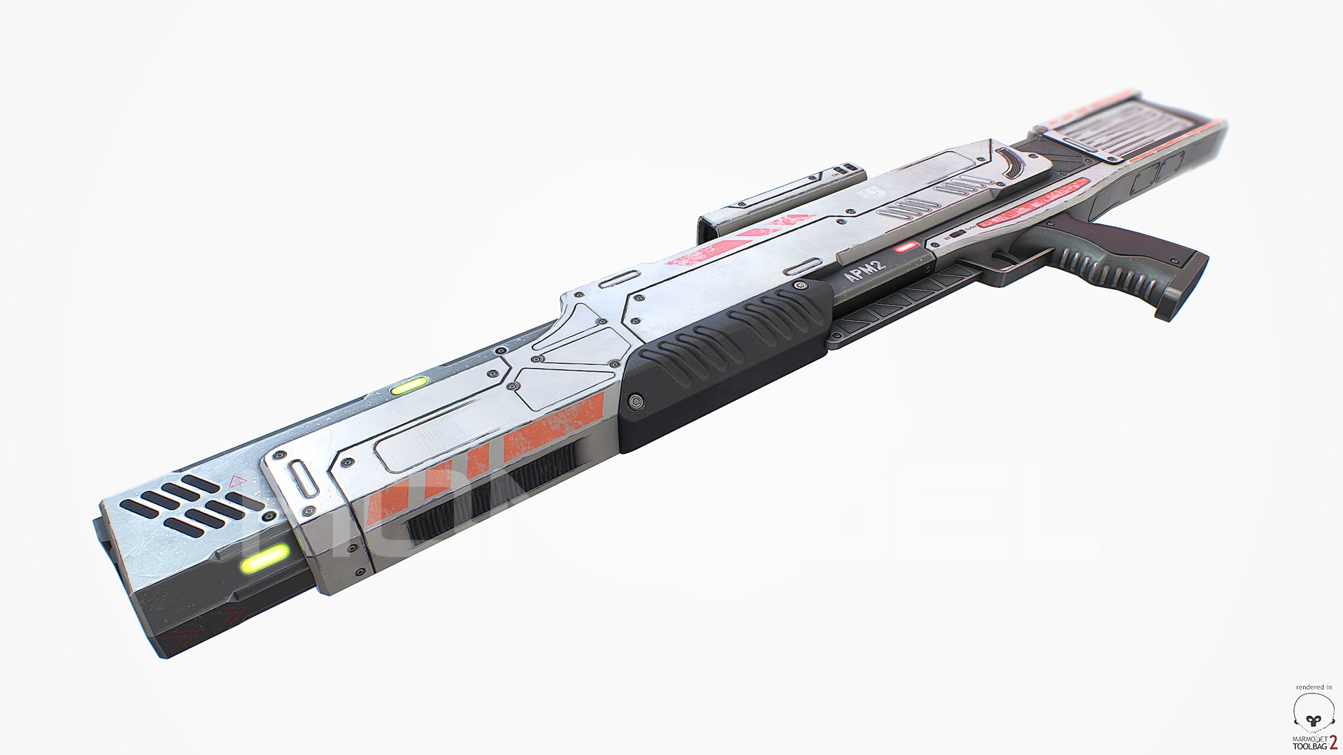 3d Model Medium Laser Rifle Gun