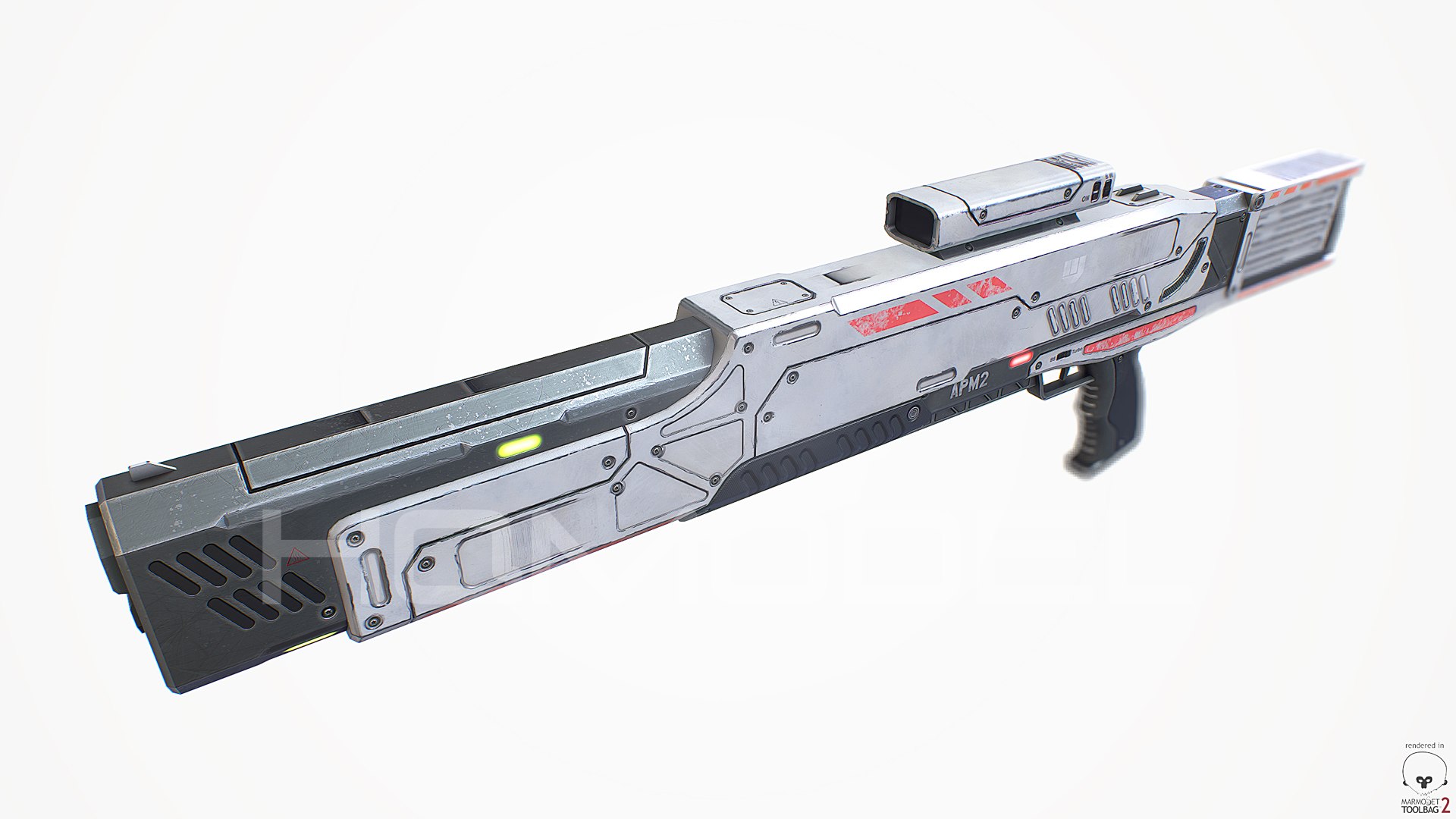 3d Model Medium Laser Rifle Gun