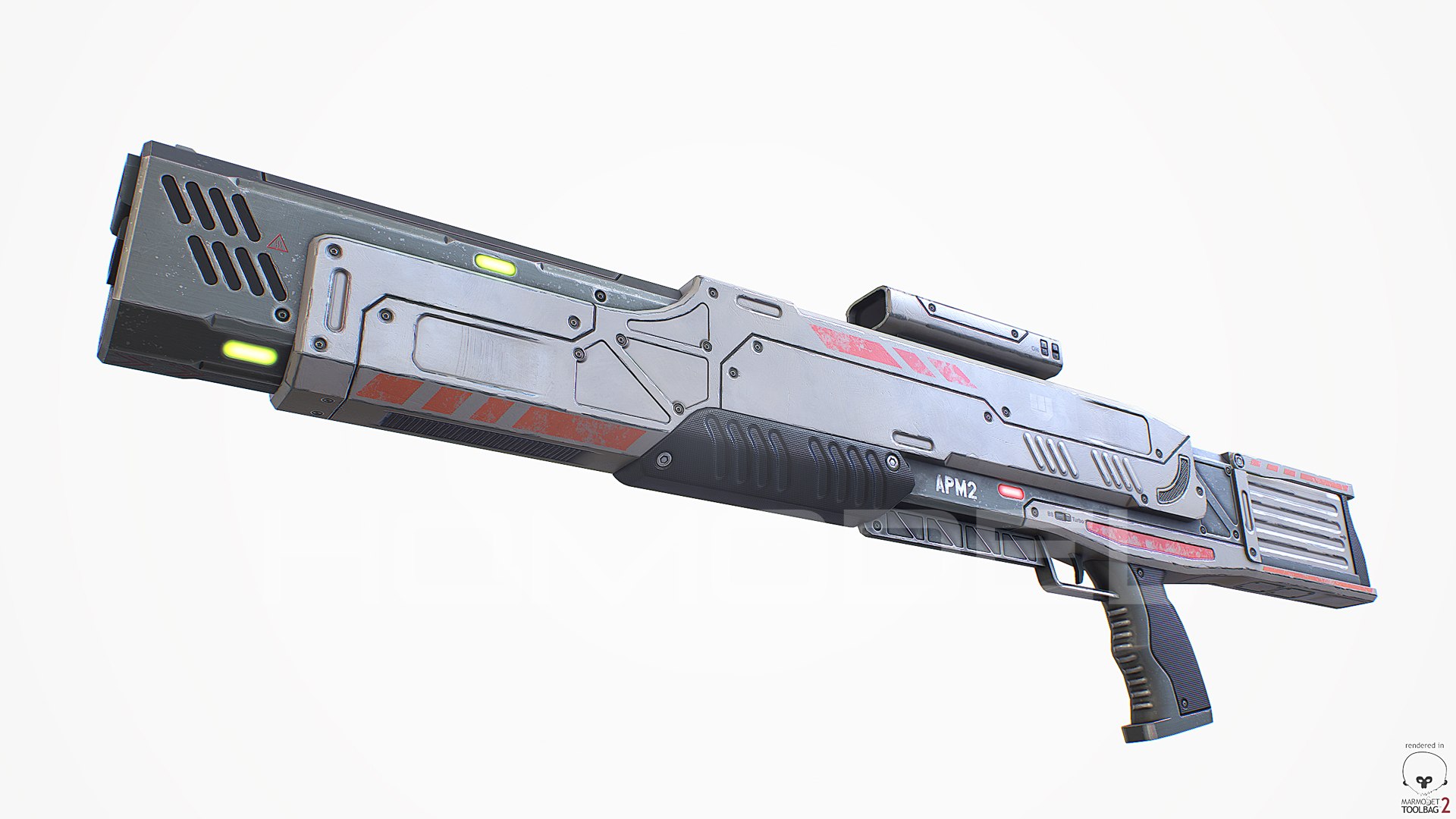 3d Model Medium Laser Rifle Gun