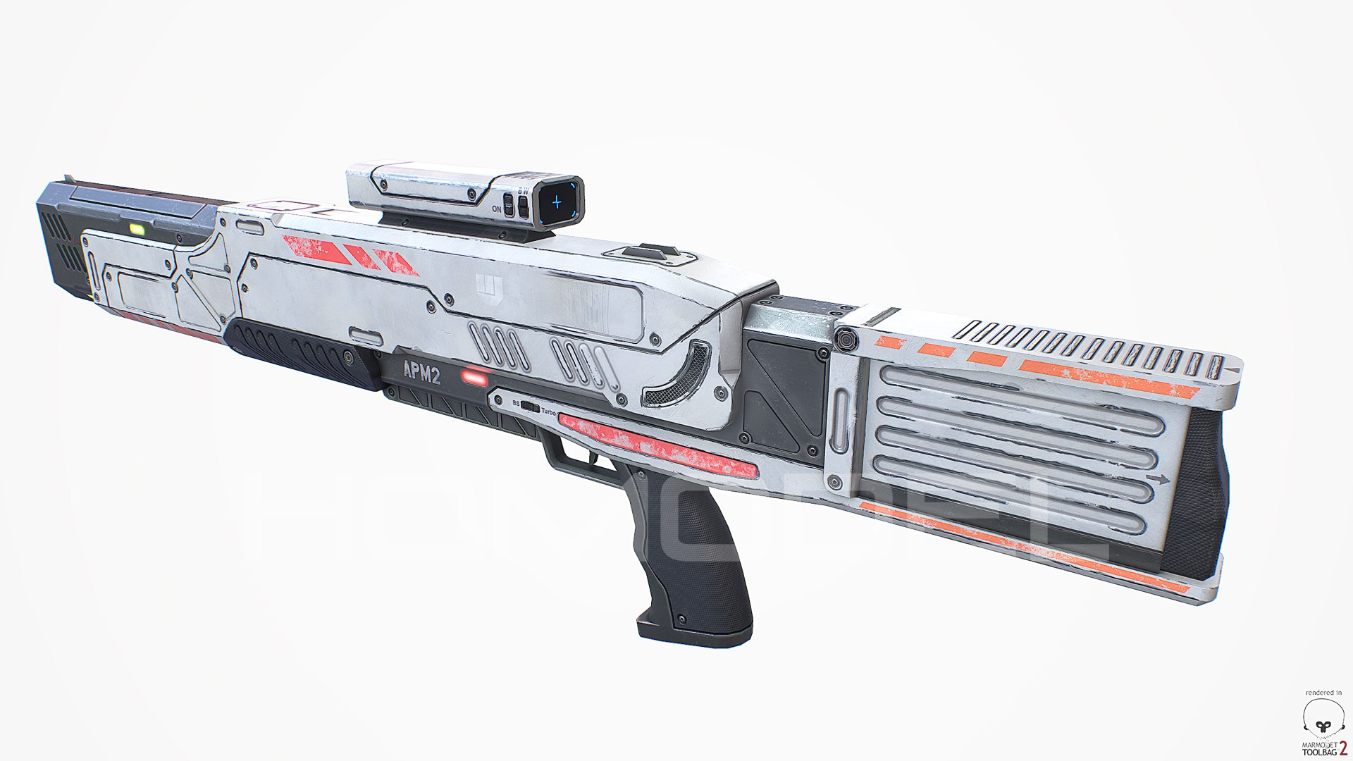 3d Model Medium Laser Rifle Gun