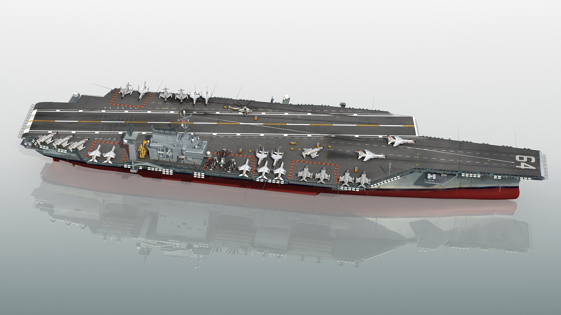 3D USS Constellation CV-64 Kitty Hawk-class model - TurboSquid 2066493