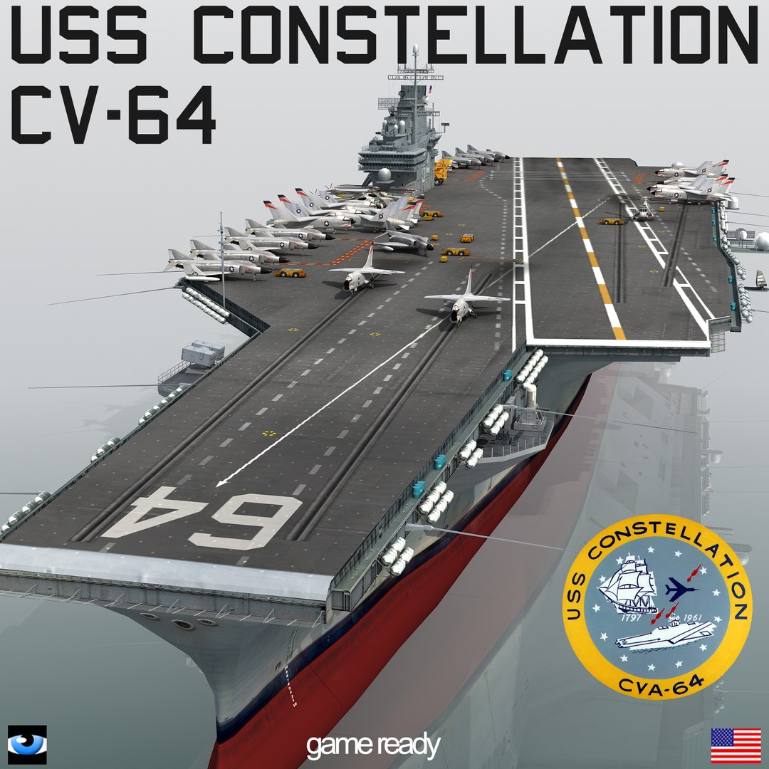 3D USS Constellation CV-64 Kitty Hawk-class Model - TurboSquid 2066493