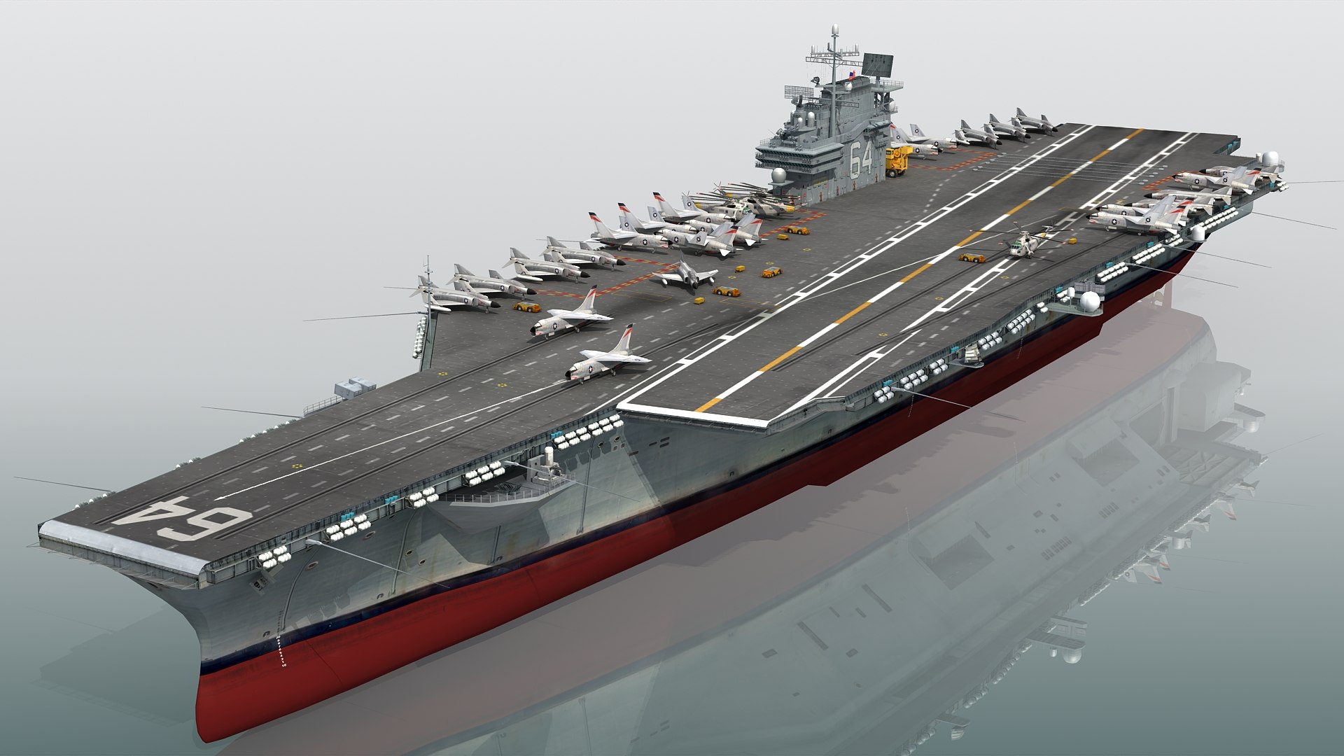 3D USS Constellation CV-64 Kitty Hawk-class Model - TurboSquid 2066493