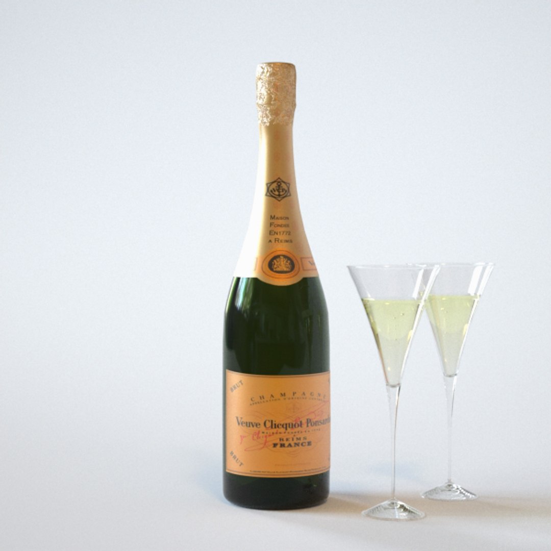 Bottle Champagne Veuve Clicquot 3ds
