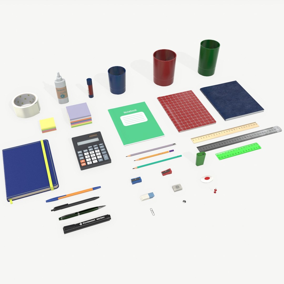 Stationery 3D model - TurboSquid 1820512