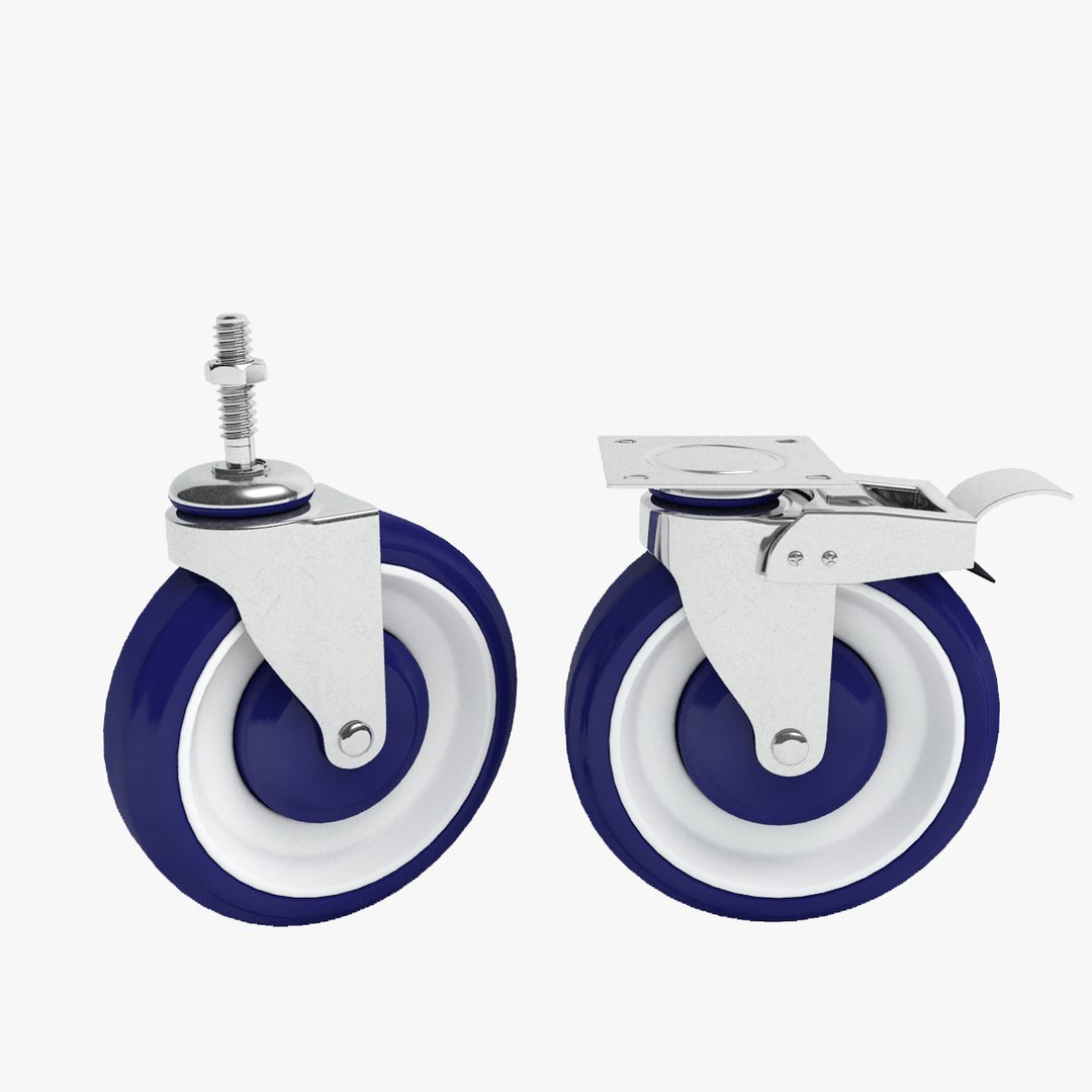 3d Model Of Set Casters
