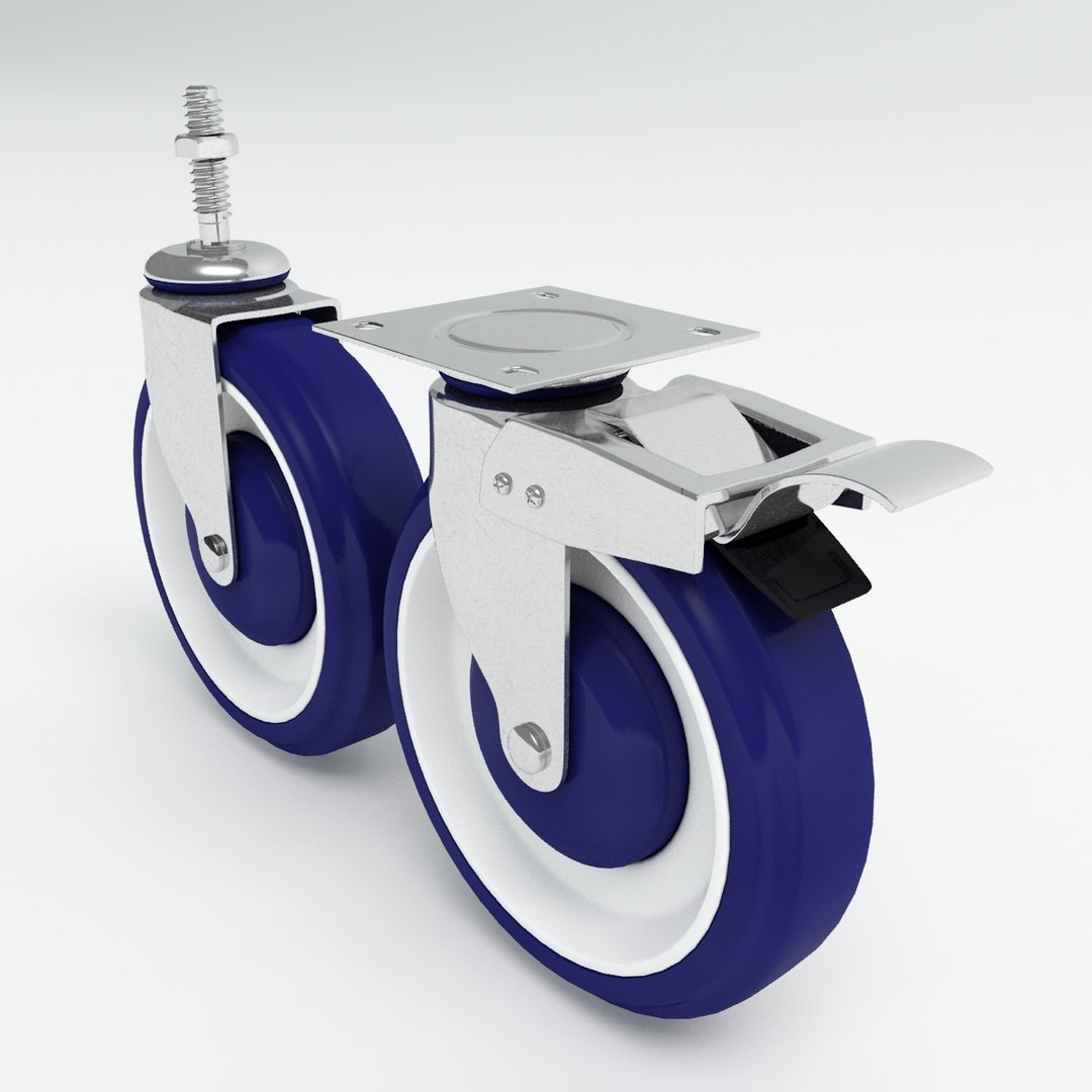 3d Model Of Set Casters