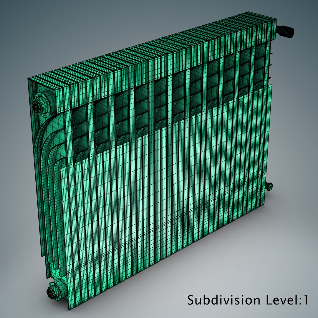 3d model modern radiator