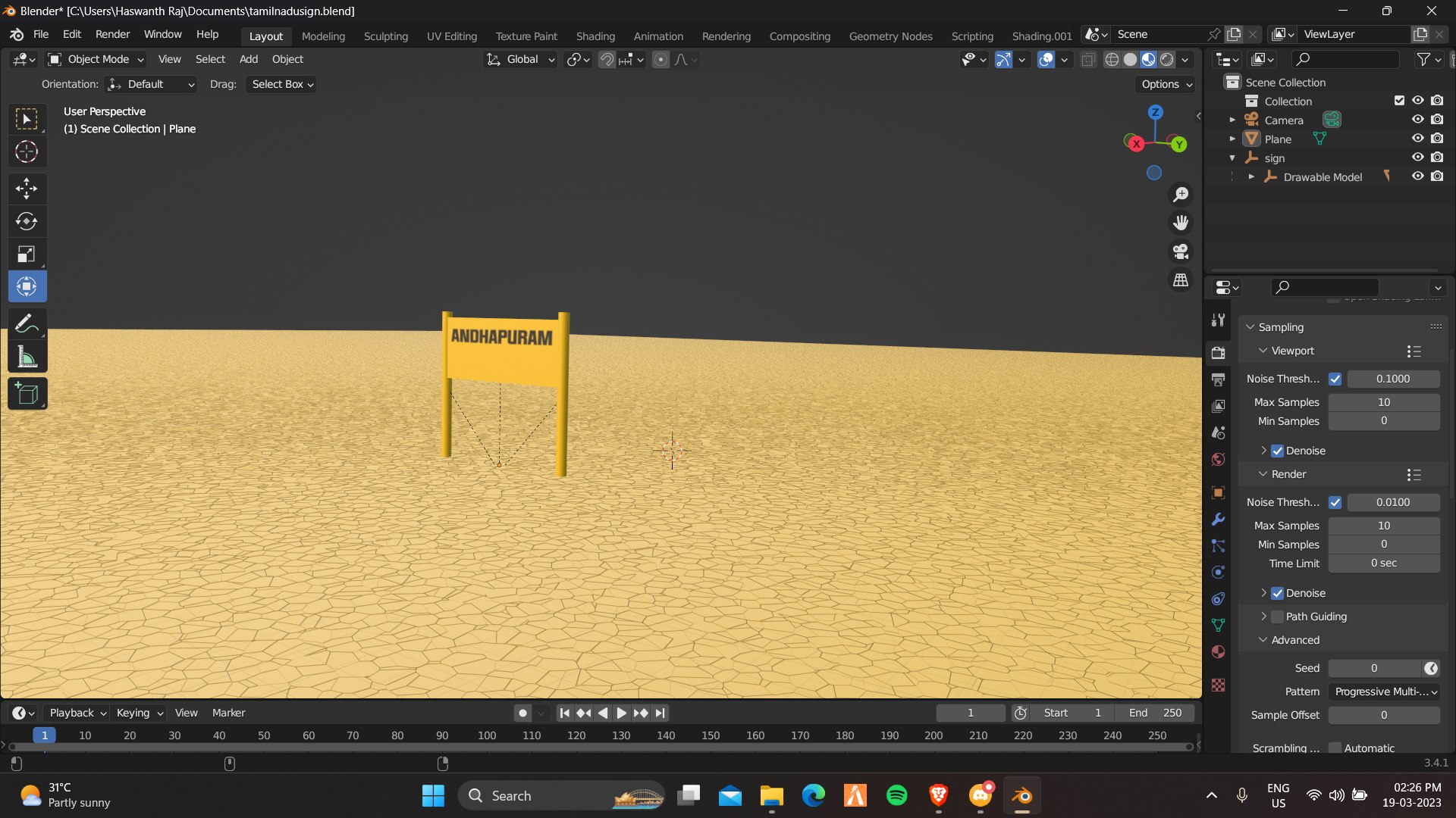 3D Name Sign Board - TurboSquid 2043640