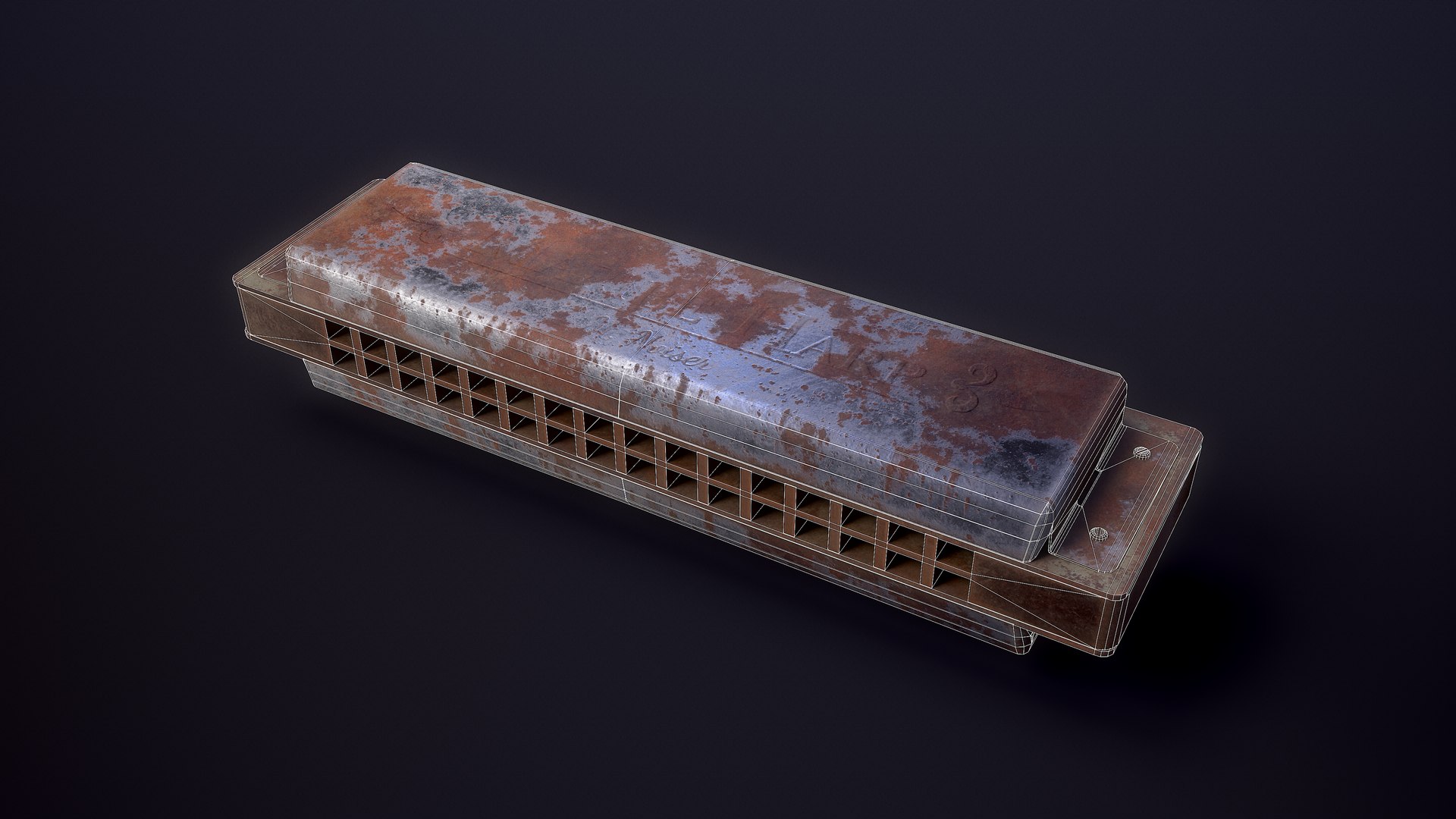 Old Harmonica 3D - TurboSquid 1998391