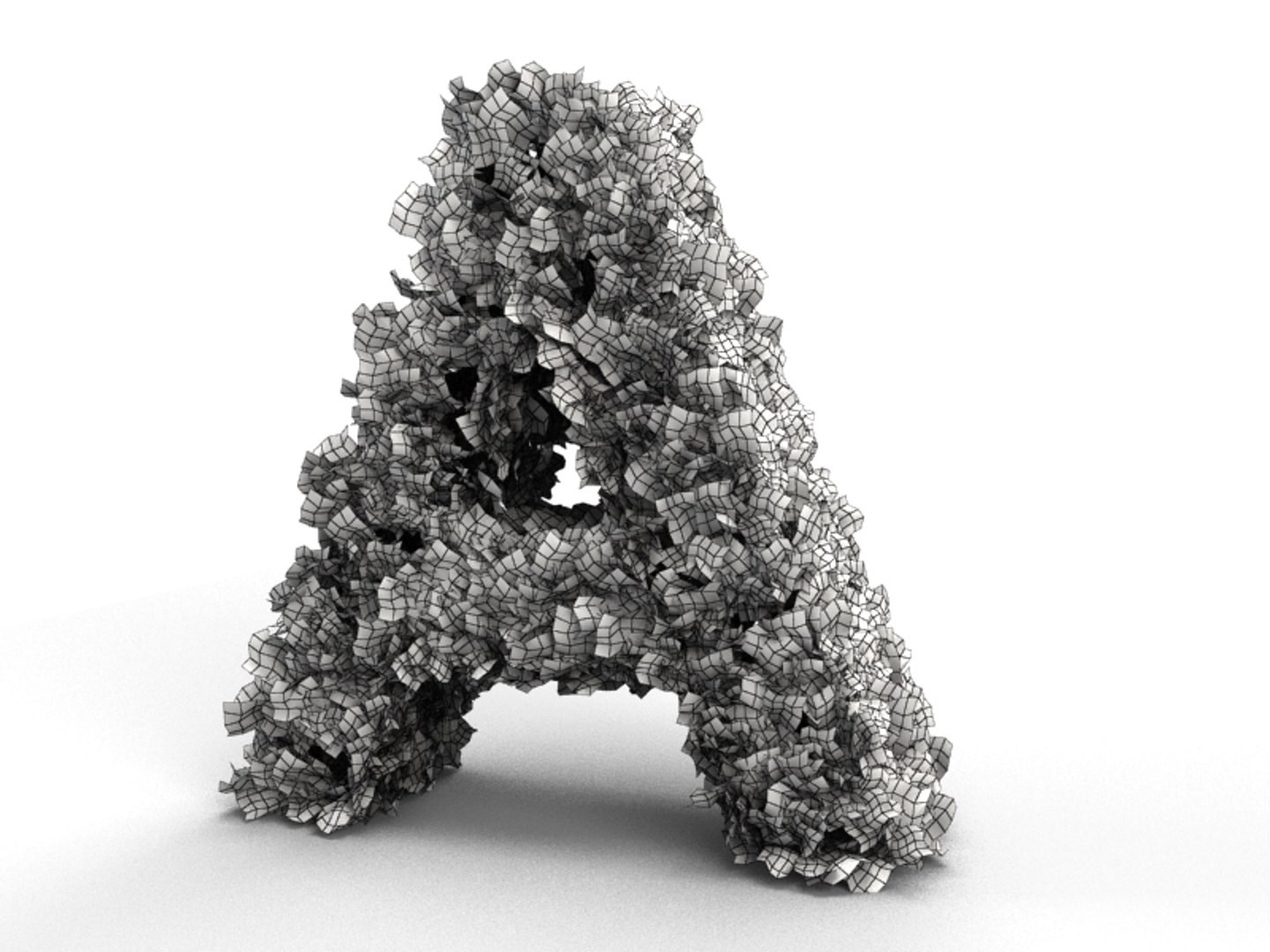 3ds Letter Alphabet Bush