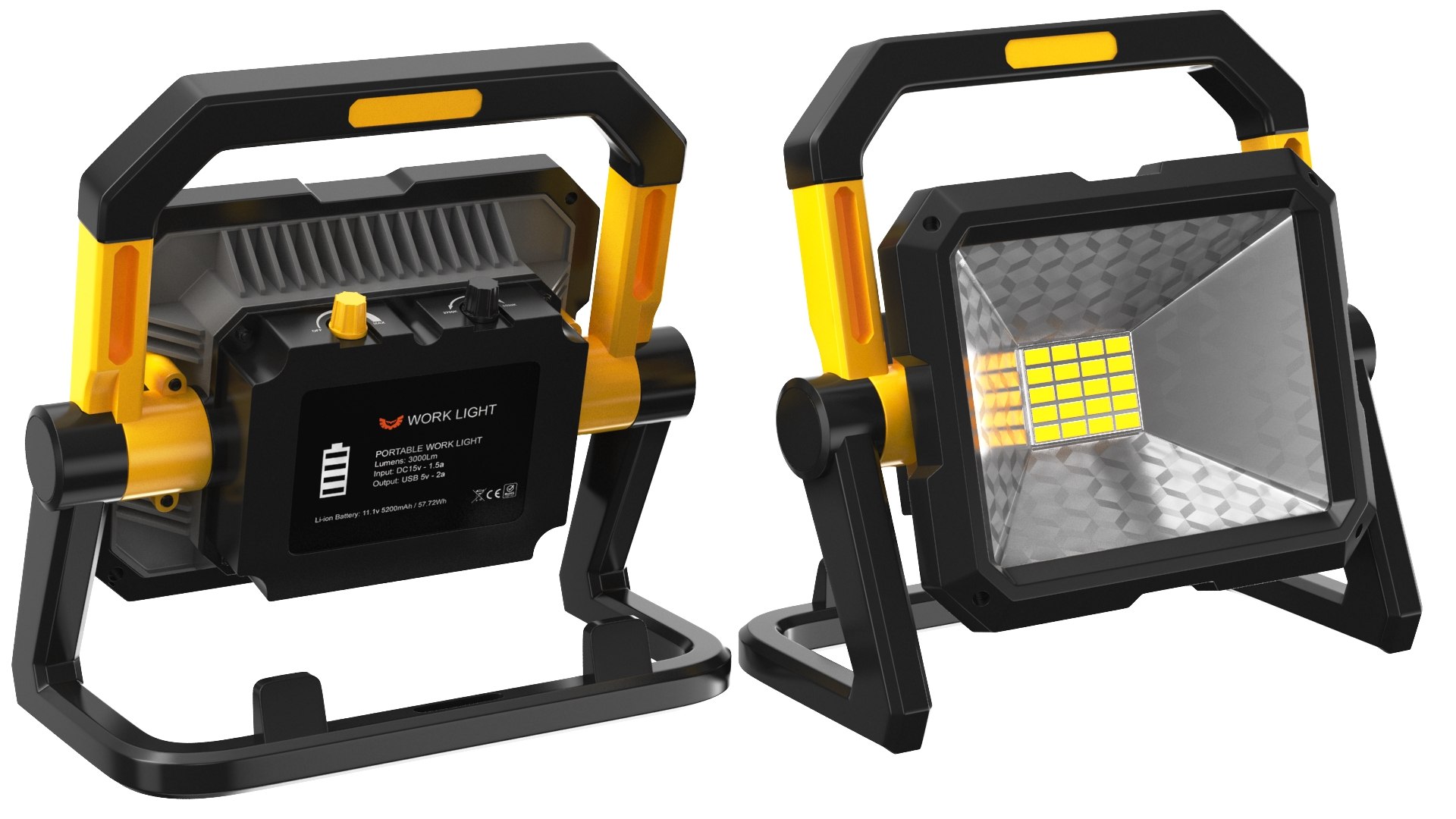 3D Detailed Mobile Construction Light - TurboSquid 2109488