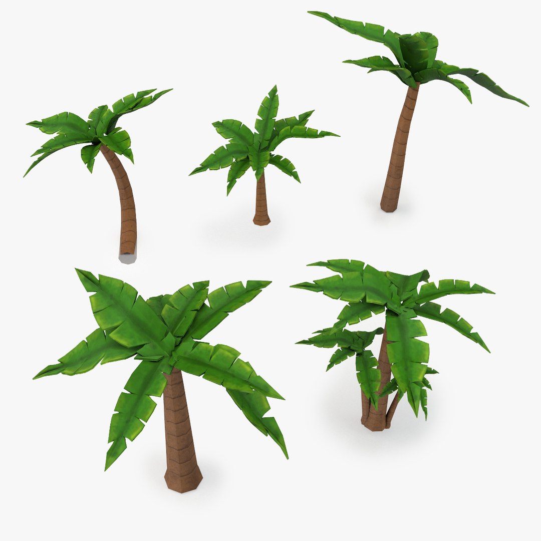 Cartoon Palm Tree V2 3D Model - TurboSquid 1237316