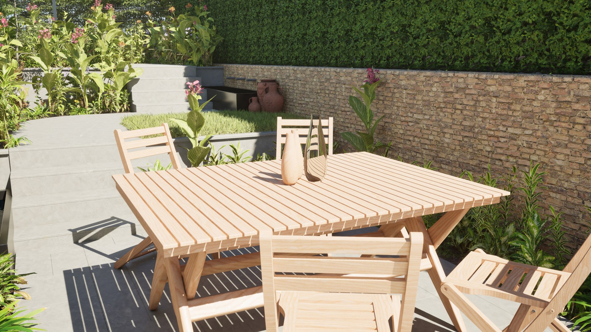 High-Quality Terraced Garden 3D Model - TurboSquid 2129807