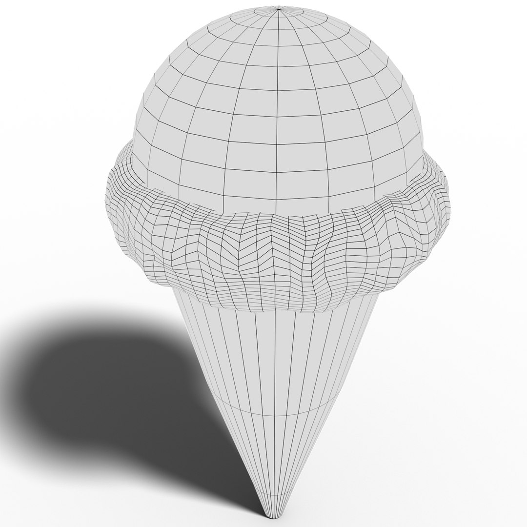 Ice Cream Cone Vanilla 3D - TurboSquid 2087442