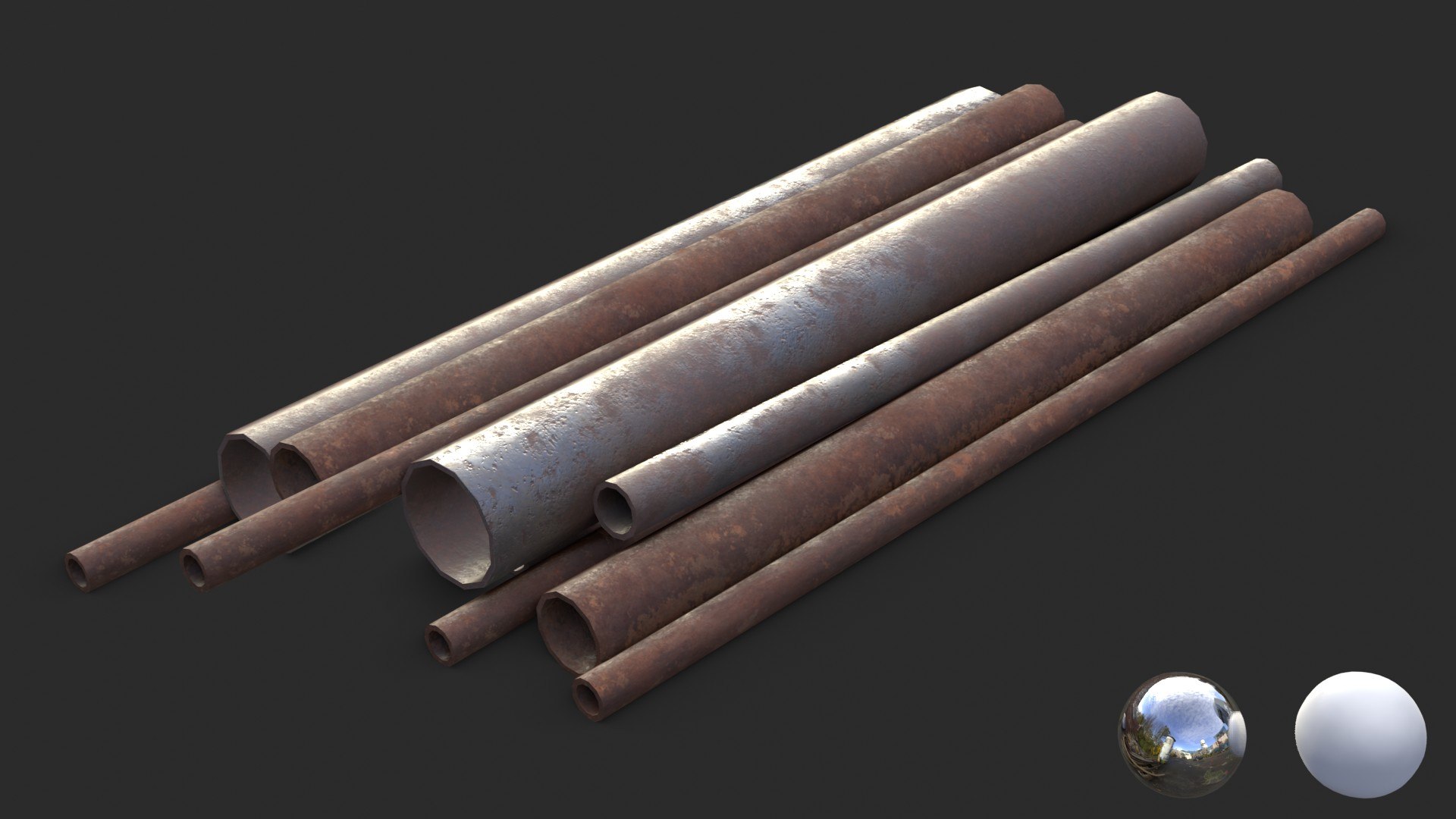 3D Assets Pipes Steel Industrial Model - TurboSquid 1486417