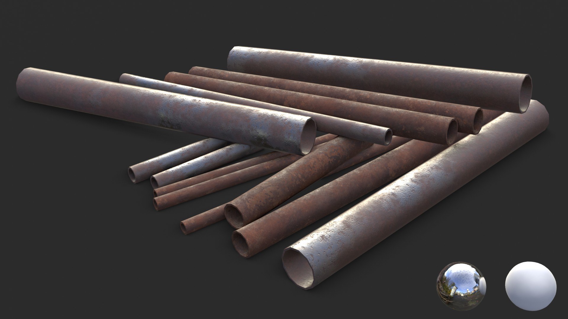 3D Assets Pipes Steel Industrial Model - TurboSquid 1486417