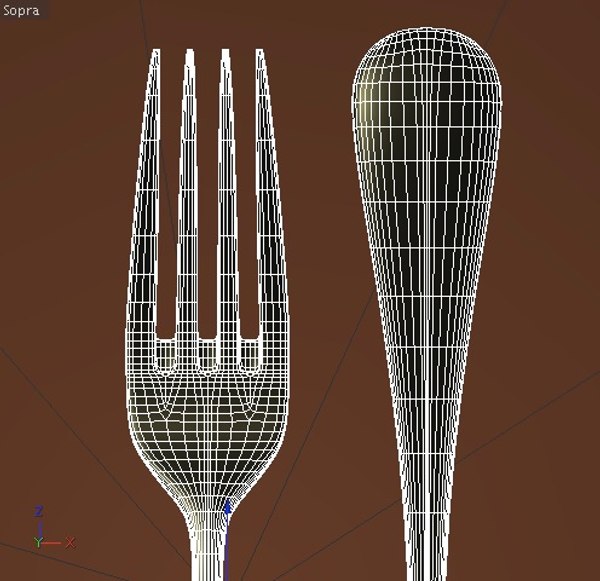 3d model fork
