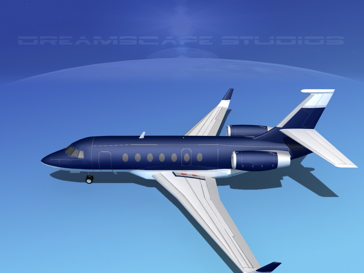 turbines falcon dassault 2000 3d obj