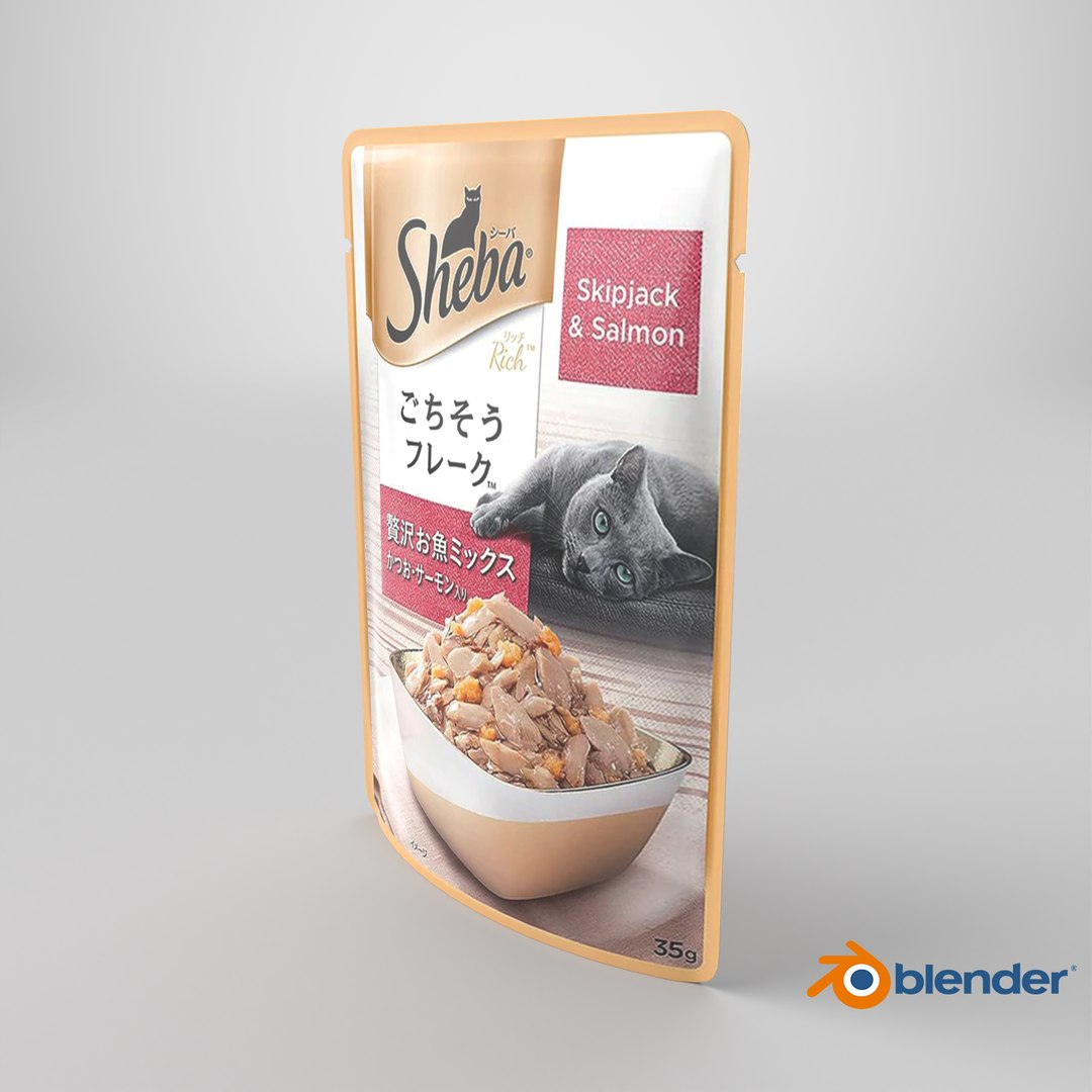 3D Sheba Cat Food Salmon Model - TurboSquid 2178436