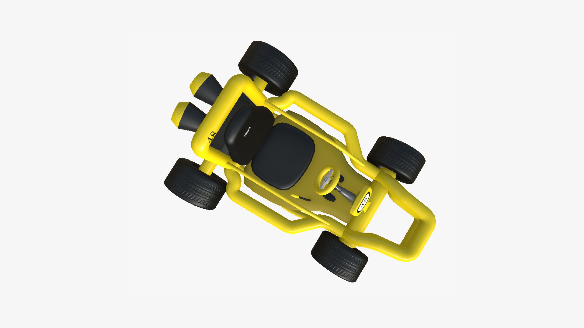 Cartoon Kart H06 Yellow - Vehicle Racing Design Model - TurboSquid 2035661