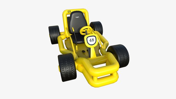 Cartoon Kart H06 Yellow - Vehicle Racing Design model - TurboSquid 2035661