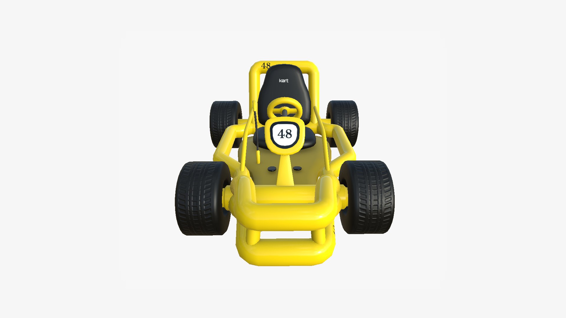 Cartoon Kart H06 Yellow - Vehicle Racing Design Model - TurboSquid 2035661