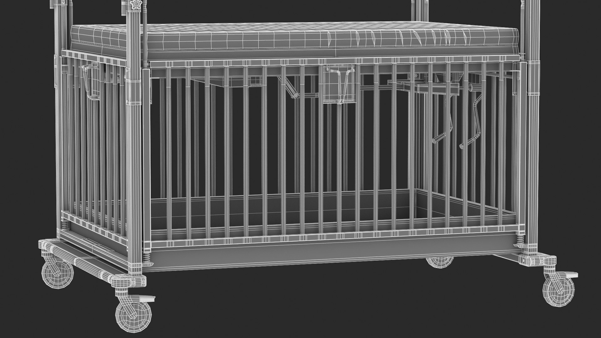 Medical Baby Crib PBR Realistic 3D - TurboSquid 2020627