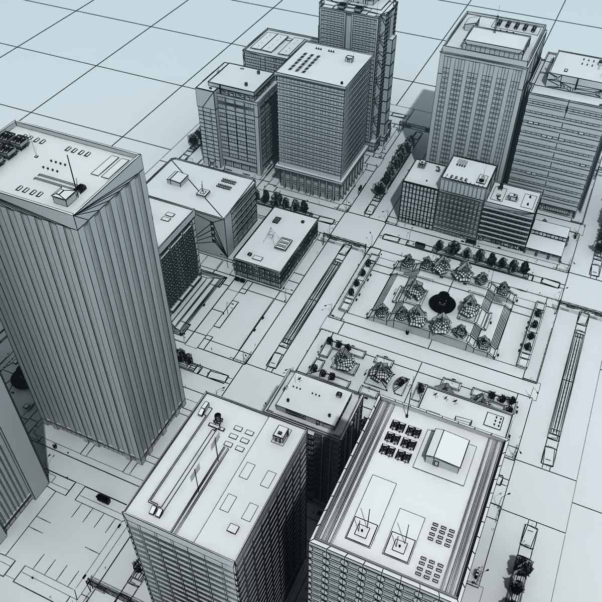 city cityscape 3d max