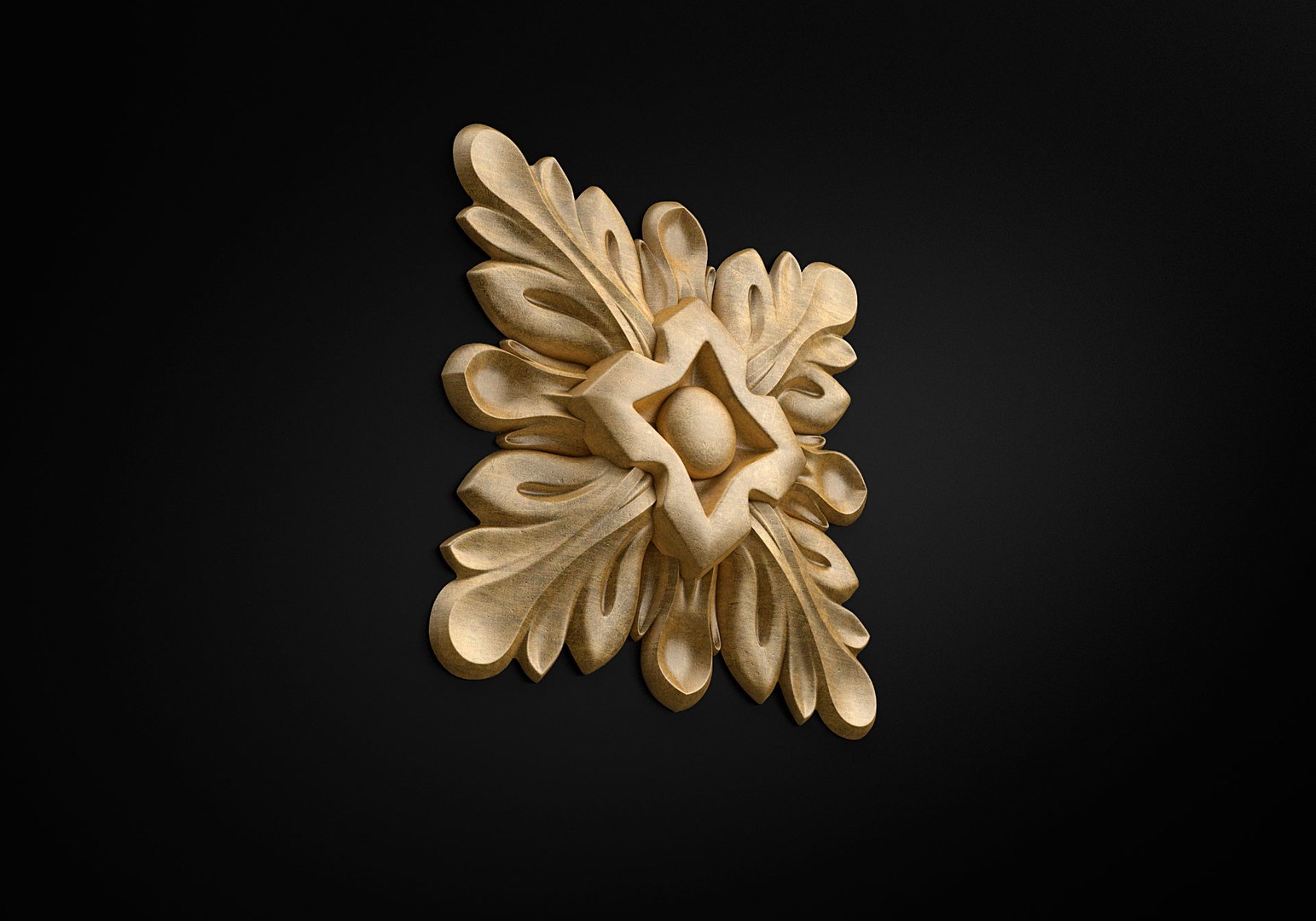 3D Carved Rosette Model - TurboSquid 1981631