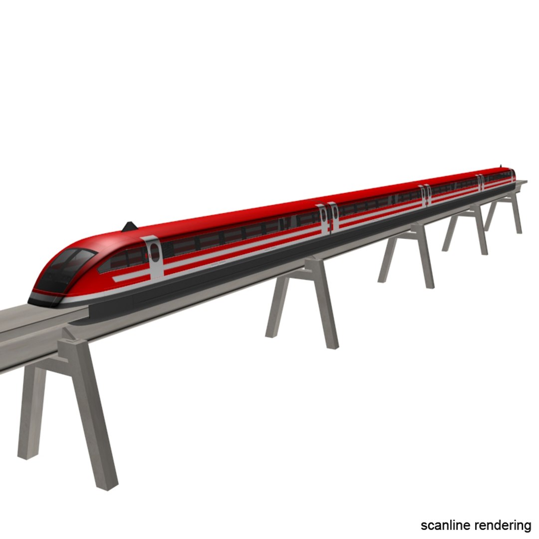 Maglev Train Magnetic 3d Max