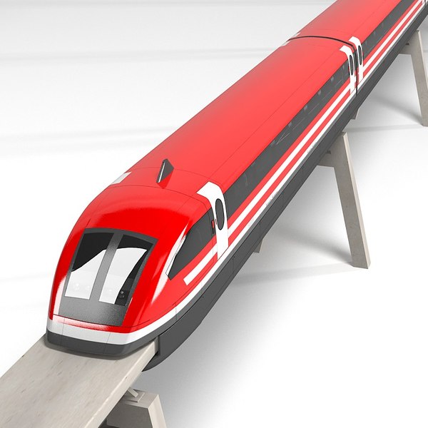 maglev train magnetic 3d max