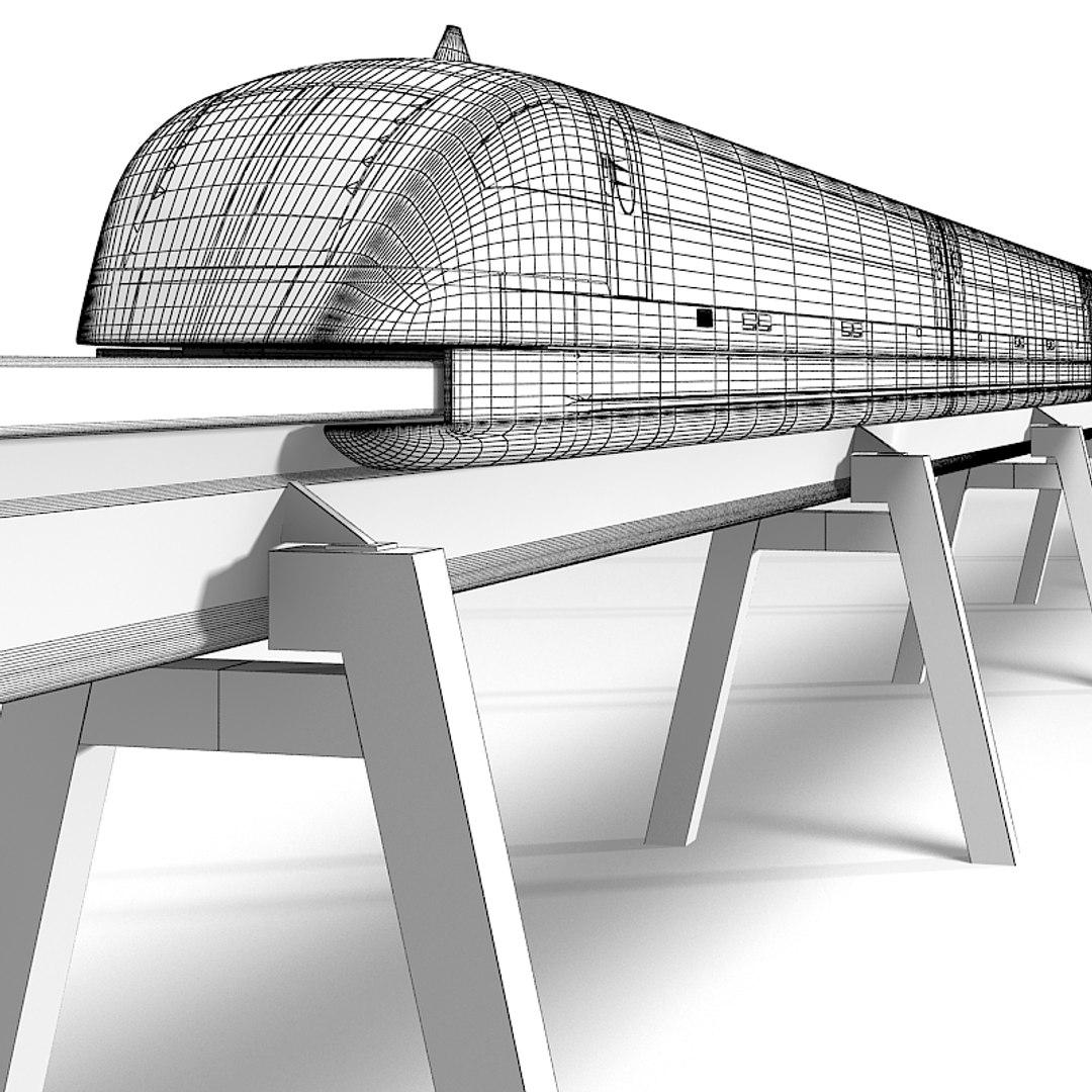 Maglev Train Magnetic 3d Max