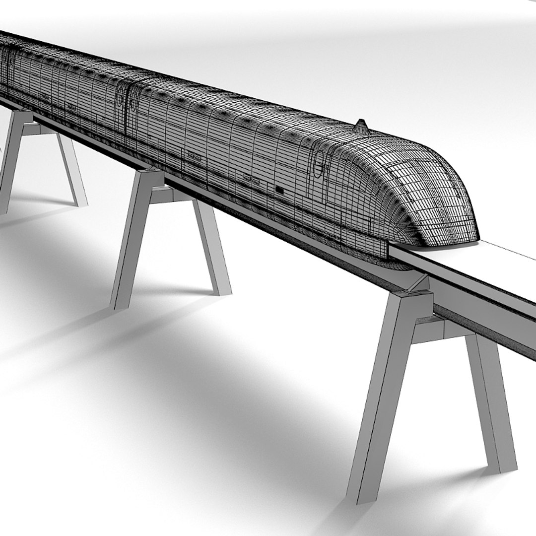 Maglev Train Magnetic 3d Max