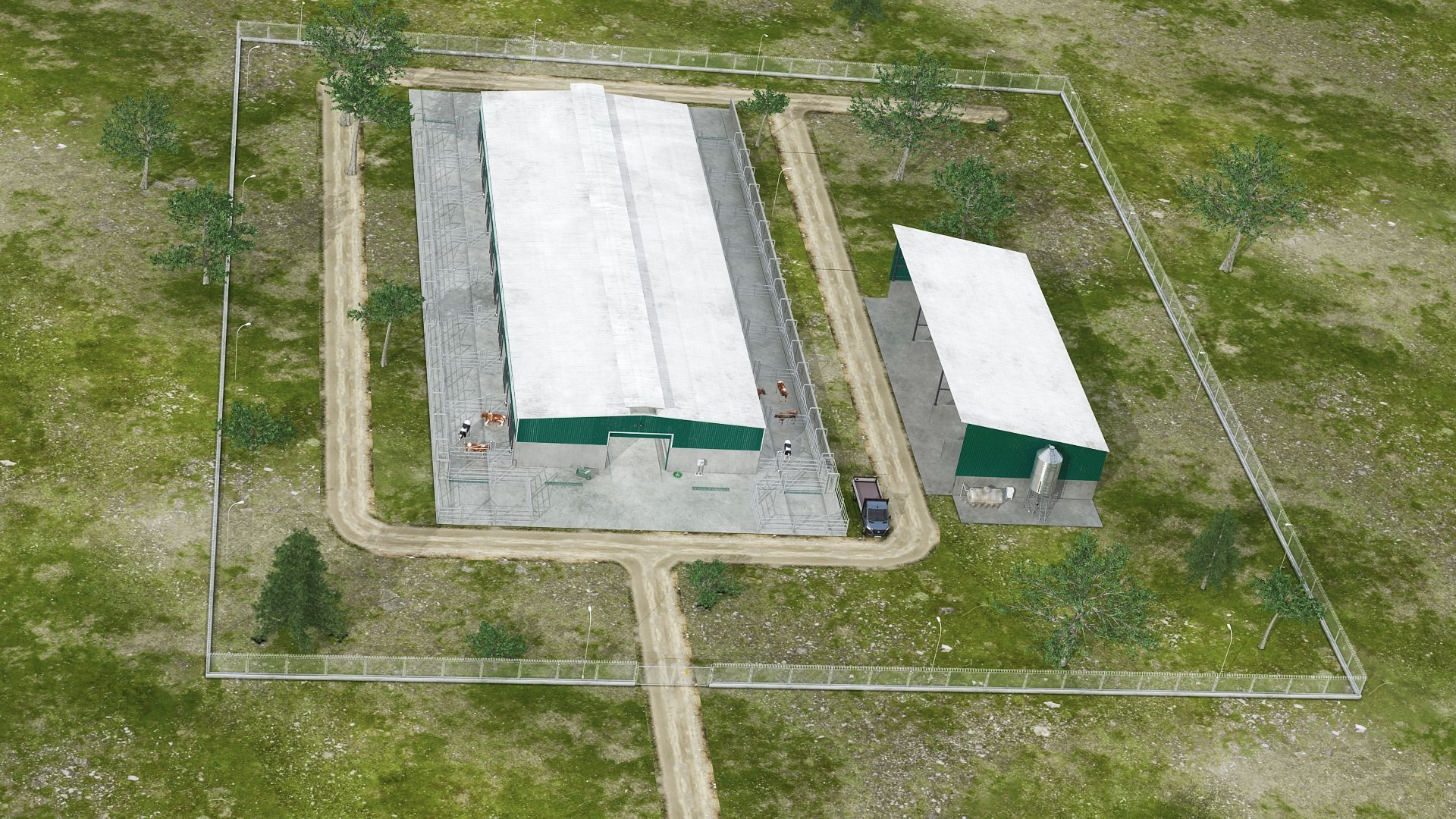 3D Cow Farm Barn Scene Collection model - TurboSquid 2115502