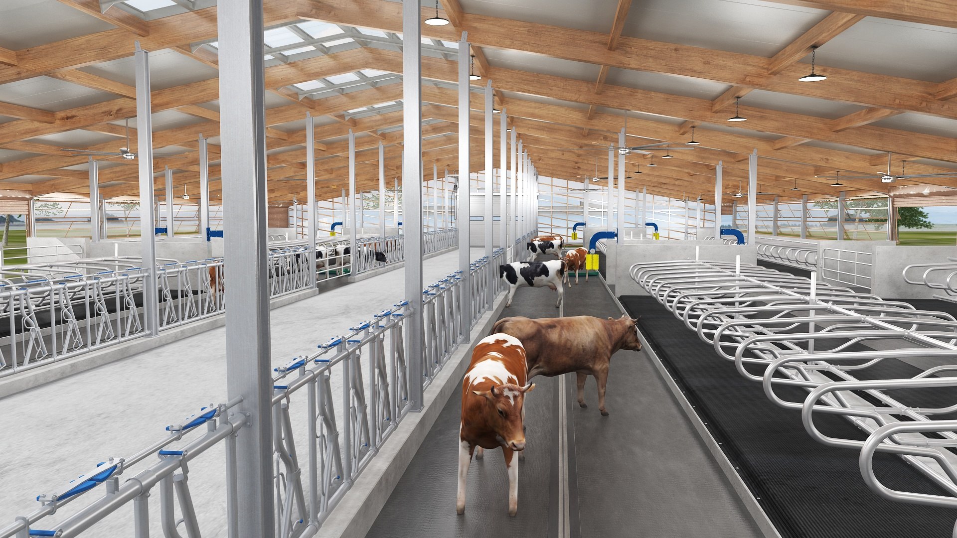 3D Cow Farm Barn Scene Collection model - TurboSquid 2115502