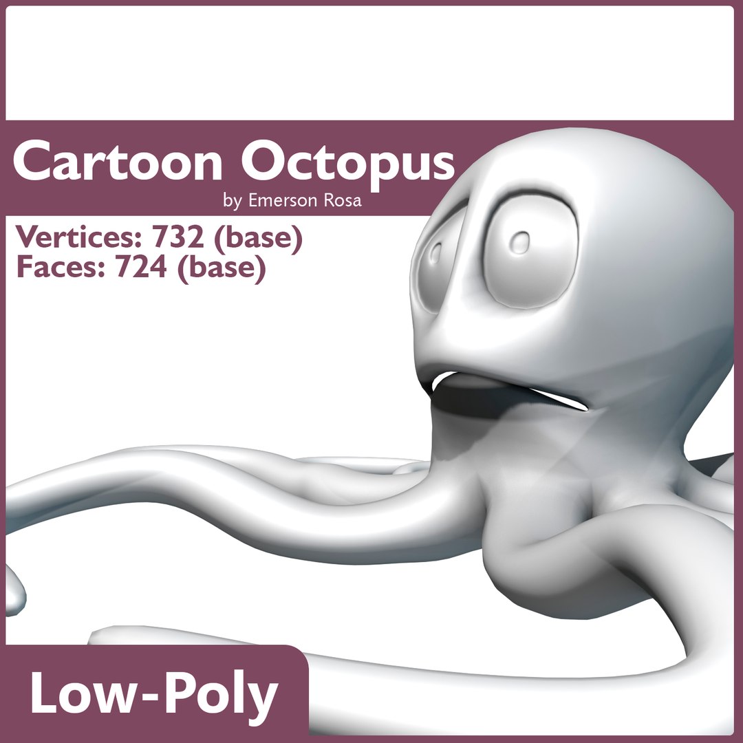 3d Octopus Mesh Model