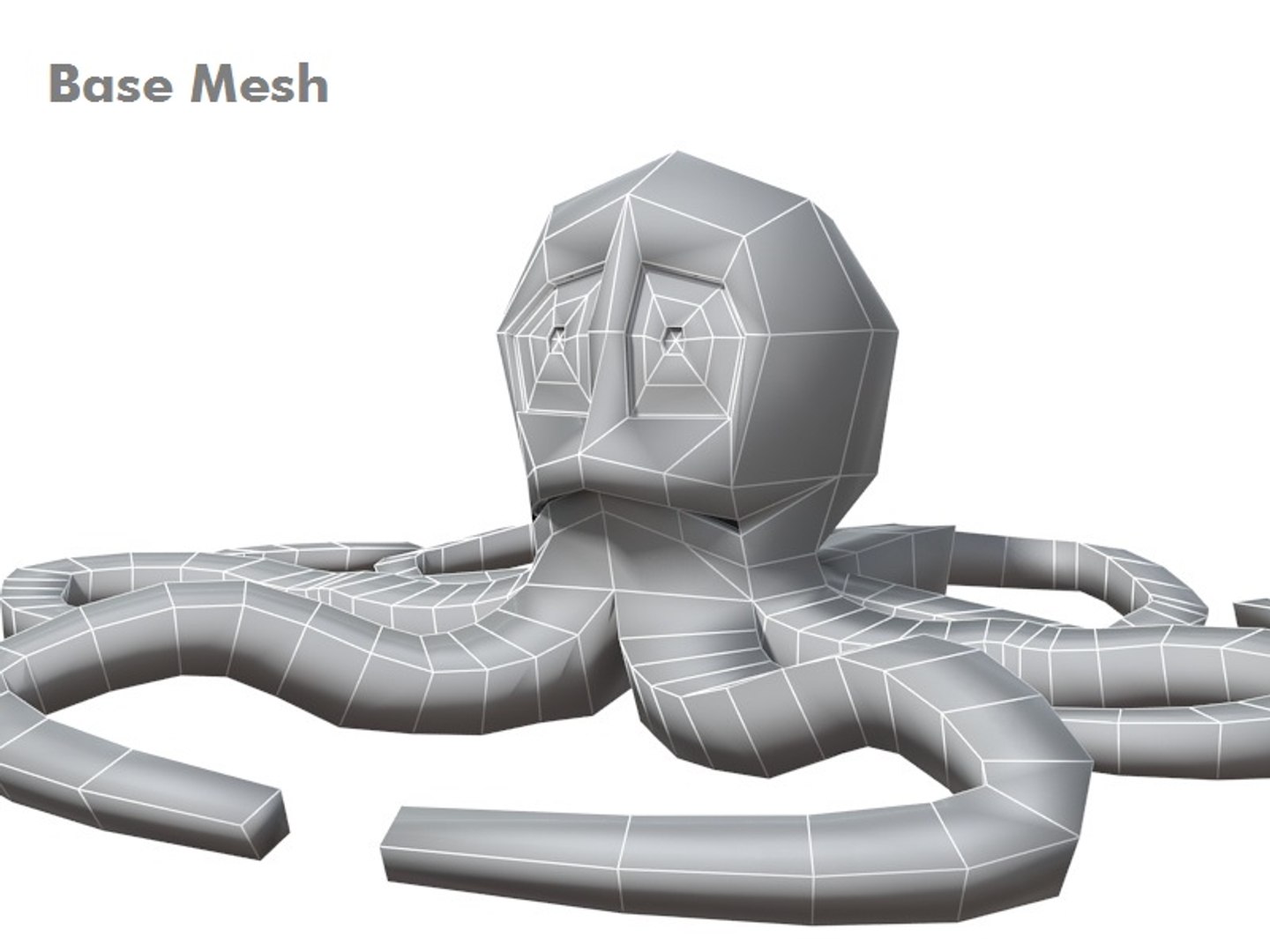3d Octopus Mesh Model