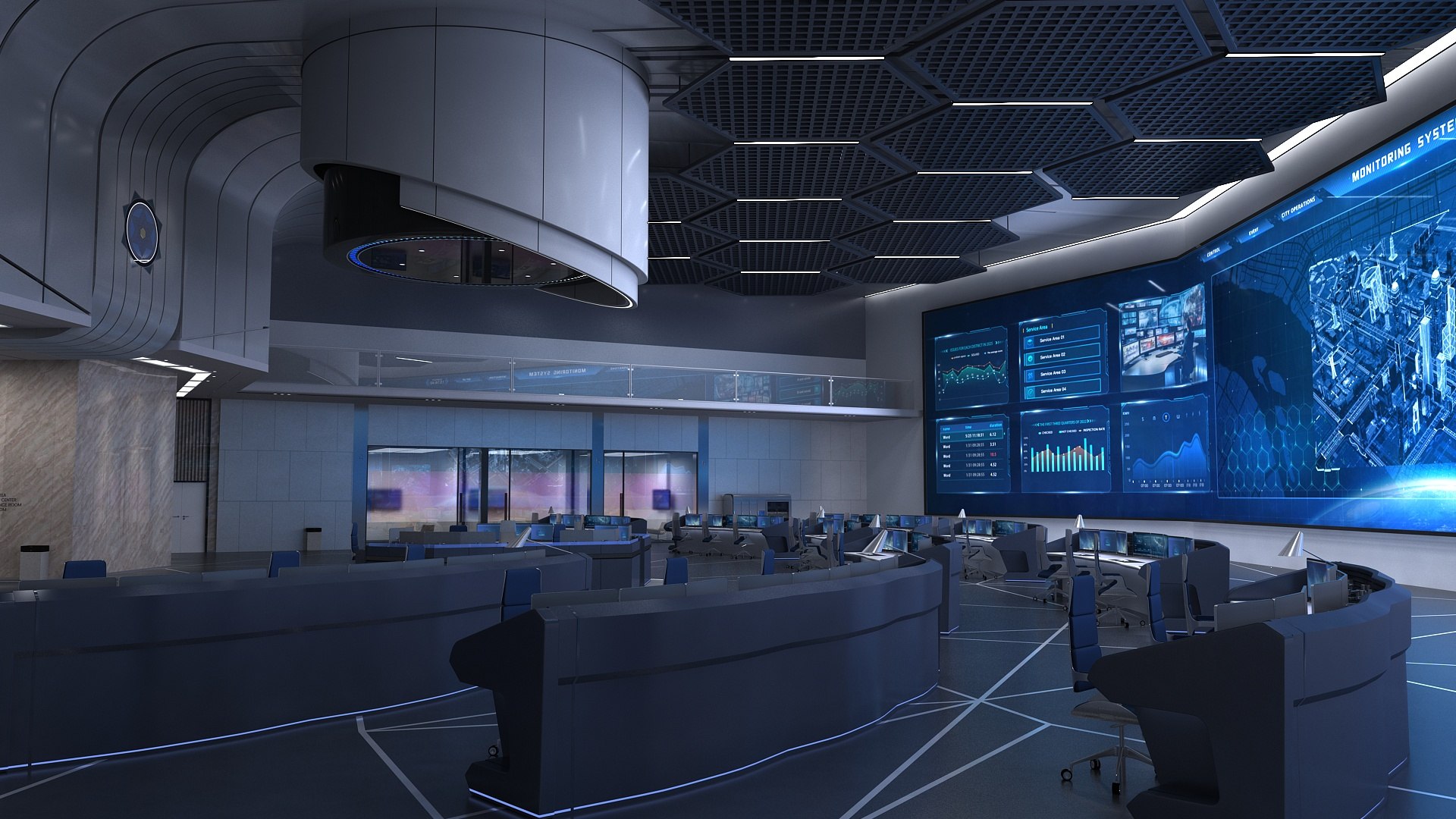 3D Model Monitoring Room Command Center - TurboSquid 2231542
