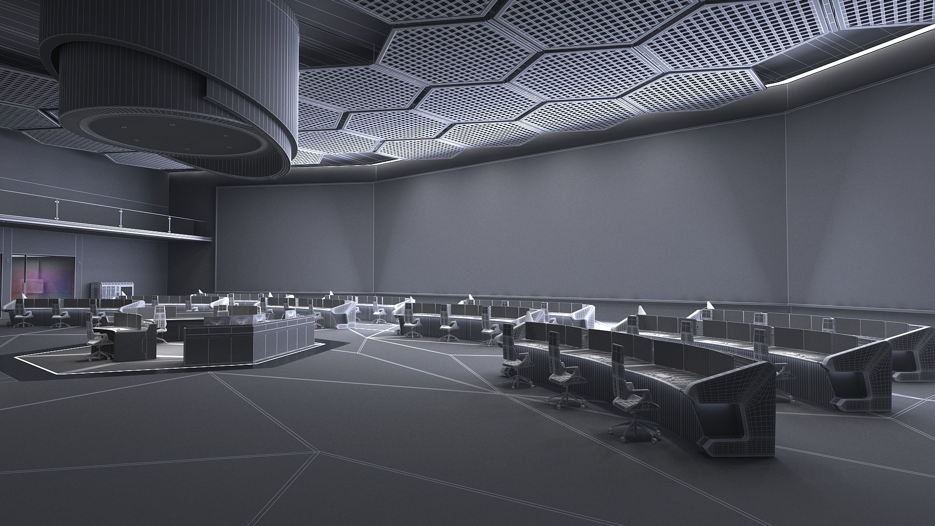 3D Model Monitoring Room Command Center - TurboSquid 2231542