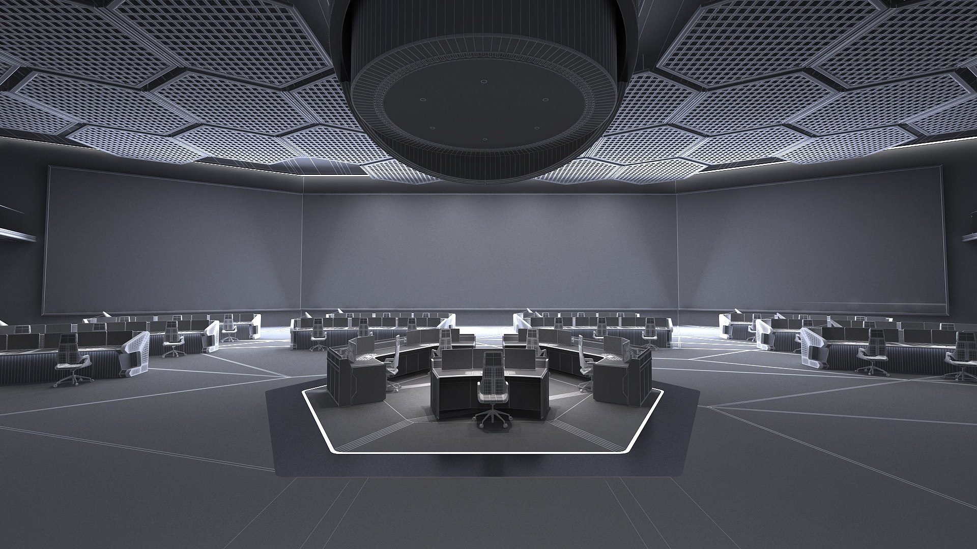 3D Model Monitoring Room Command Center - TurboSquid 2231542
